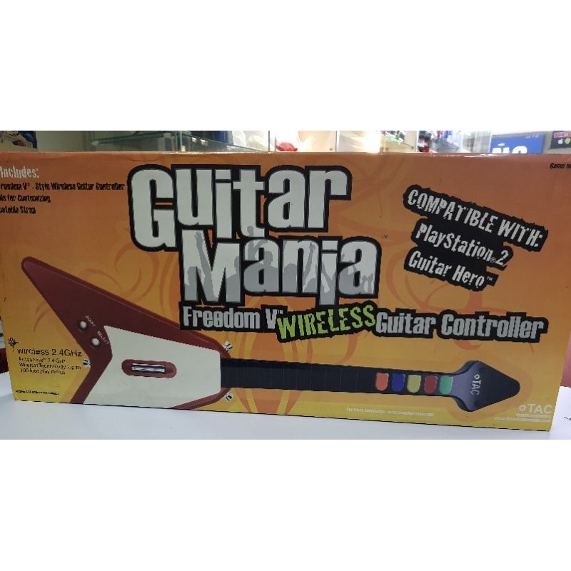 PS2 GUITAR MANIA FREEDOM V WIRELESS GUITAR CONTROLLER (NEW) | Shopee ...