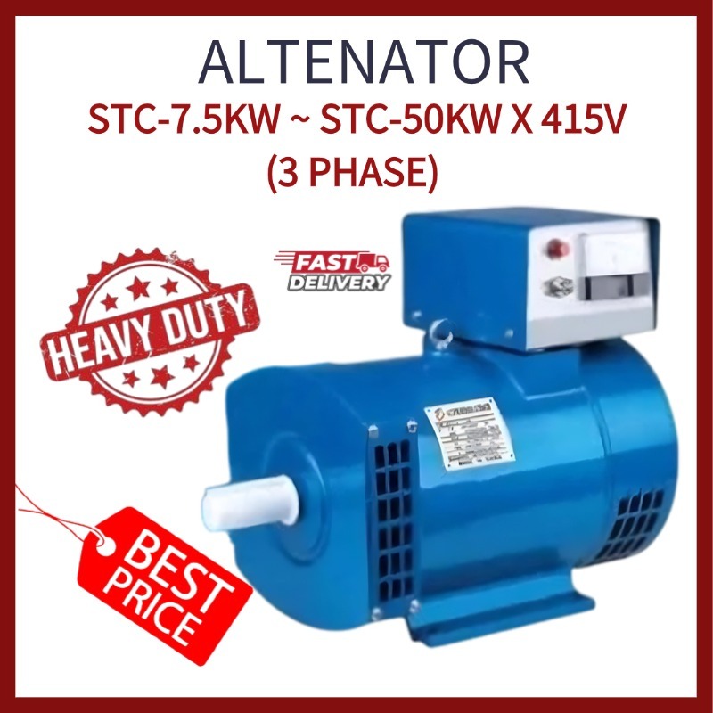 STC SERIES 7.5KW~50KW 415V 3 PHASE (BEST PRICE) AC CURRENT DYNAMO SYNCHRONOUS ELECTRIC GENERATOR ...