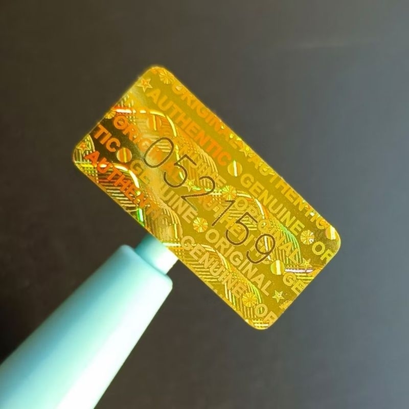 [Golden] Hologram tempered proof stickers 98pcs per sheet | Shopee Malaysia