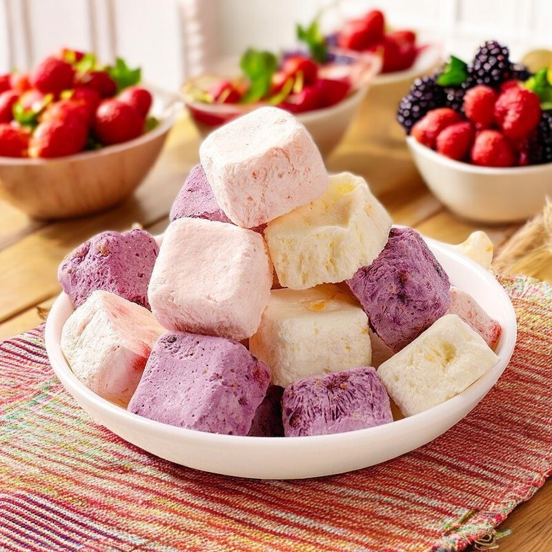 100g | 250g【CRISPY】Freeze Dried Yogurt Cube Healthy Snacks Mix | YOGURT ...