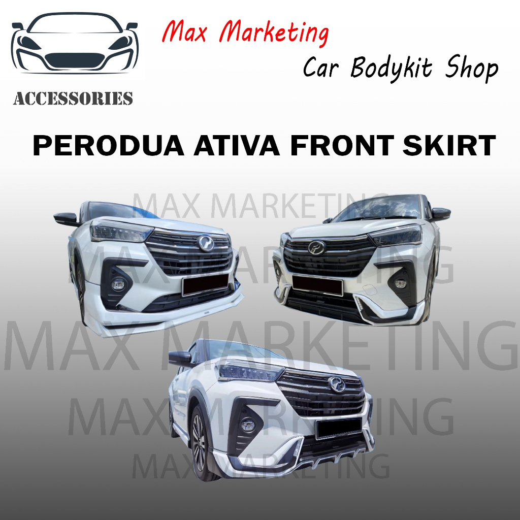 PERODUA ATIVA FRONT SKIRT MDLS GU GEAR UP V1 V2 ABS BODYKIT LIP ...