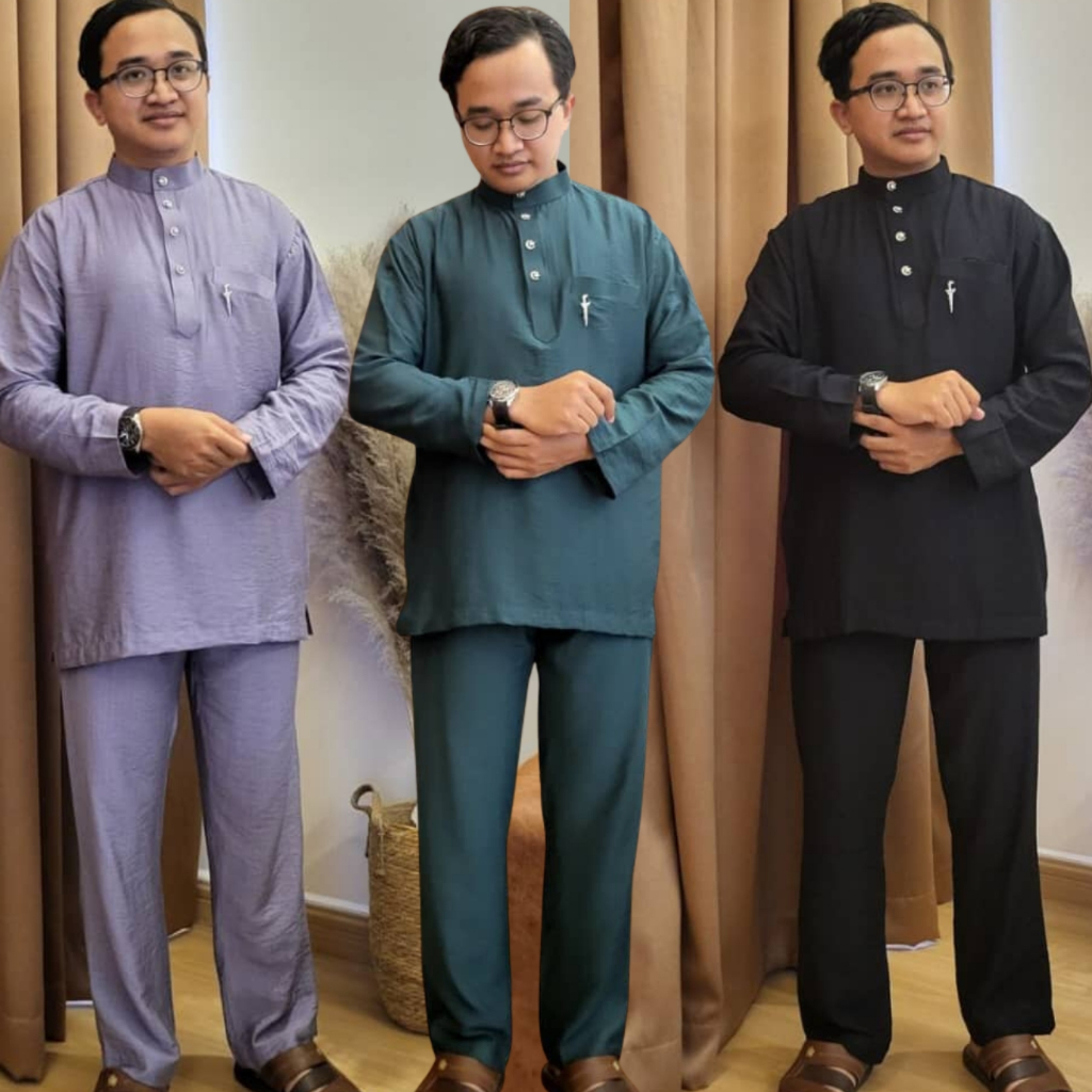 Baju Melayu Collar Baju Raya Cotton | Shopee Malaysia