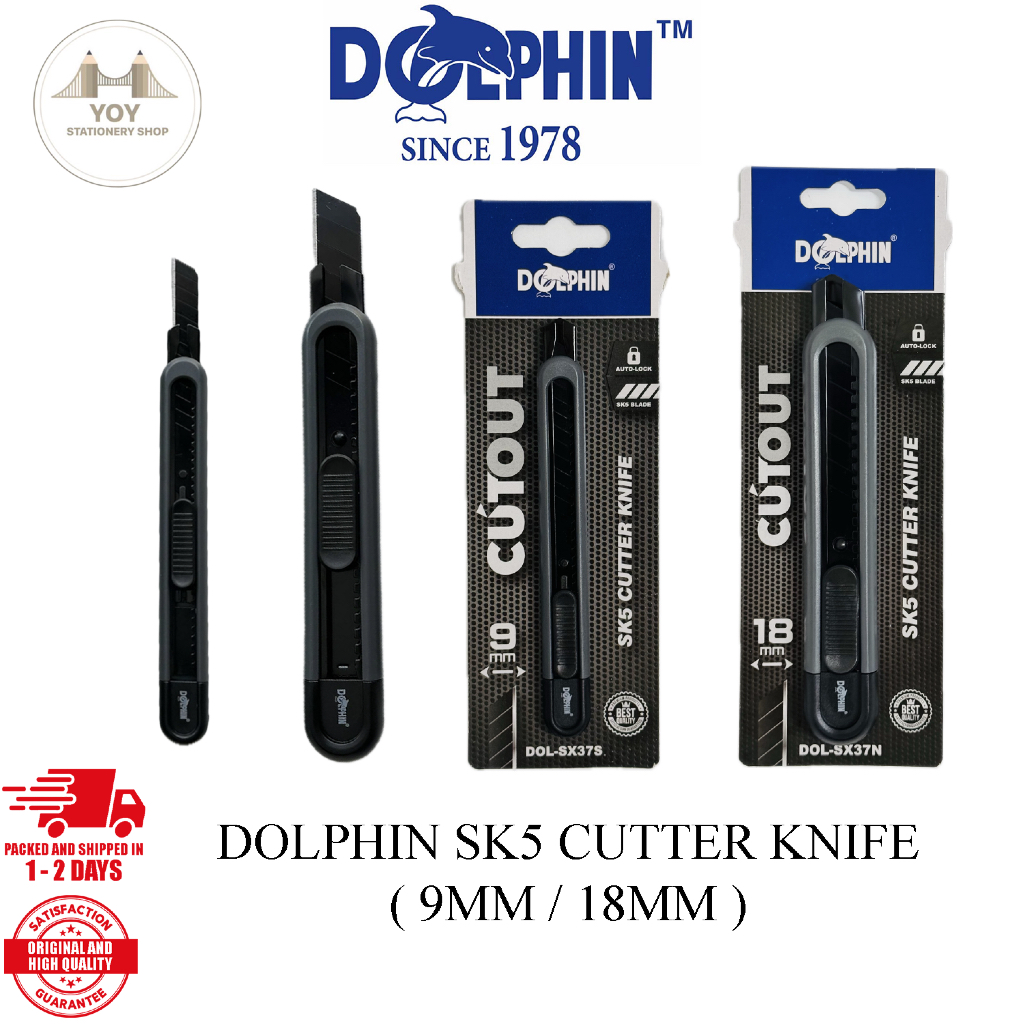 DOLPHIN SK5 CUTTER KNIFE 9MM / 18MM (READY STOCK/ 100% ORIGINAL ...