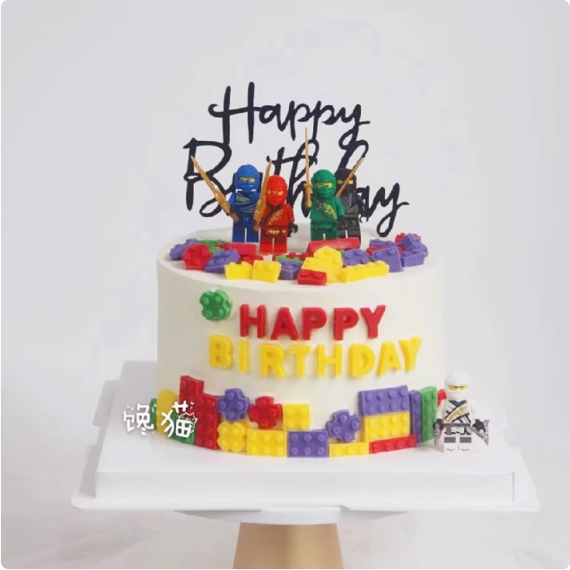 Mini Lego Blocks toys cake decoration 迷你积木人偶玩具生日蛋糕装饰摆件 | Shopee Malaysia