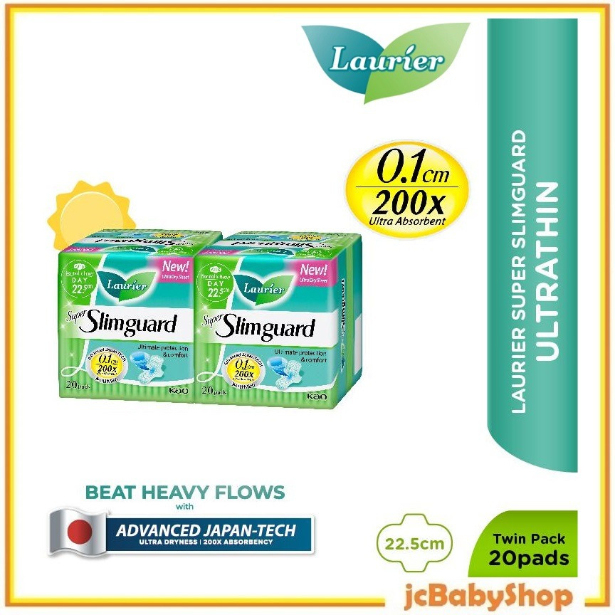 LAURIER Super Slimguard Day (22.5cm x 20s) | Shopee Malaysia