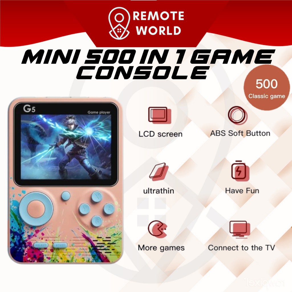 Mini Handheld 500 in 1 (1Player) Game Console Retro FC Handheld Gameboy ...
