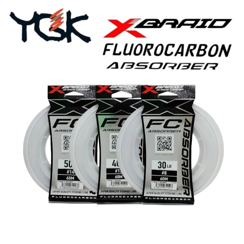 YGK X-BRAID ABSORBER FLUOROCARBON LEADER (60METER) | Shopee Malaysia