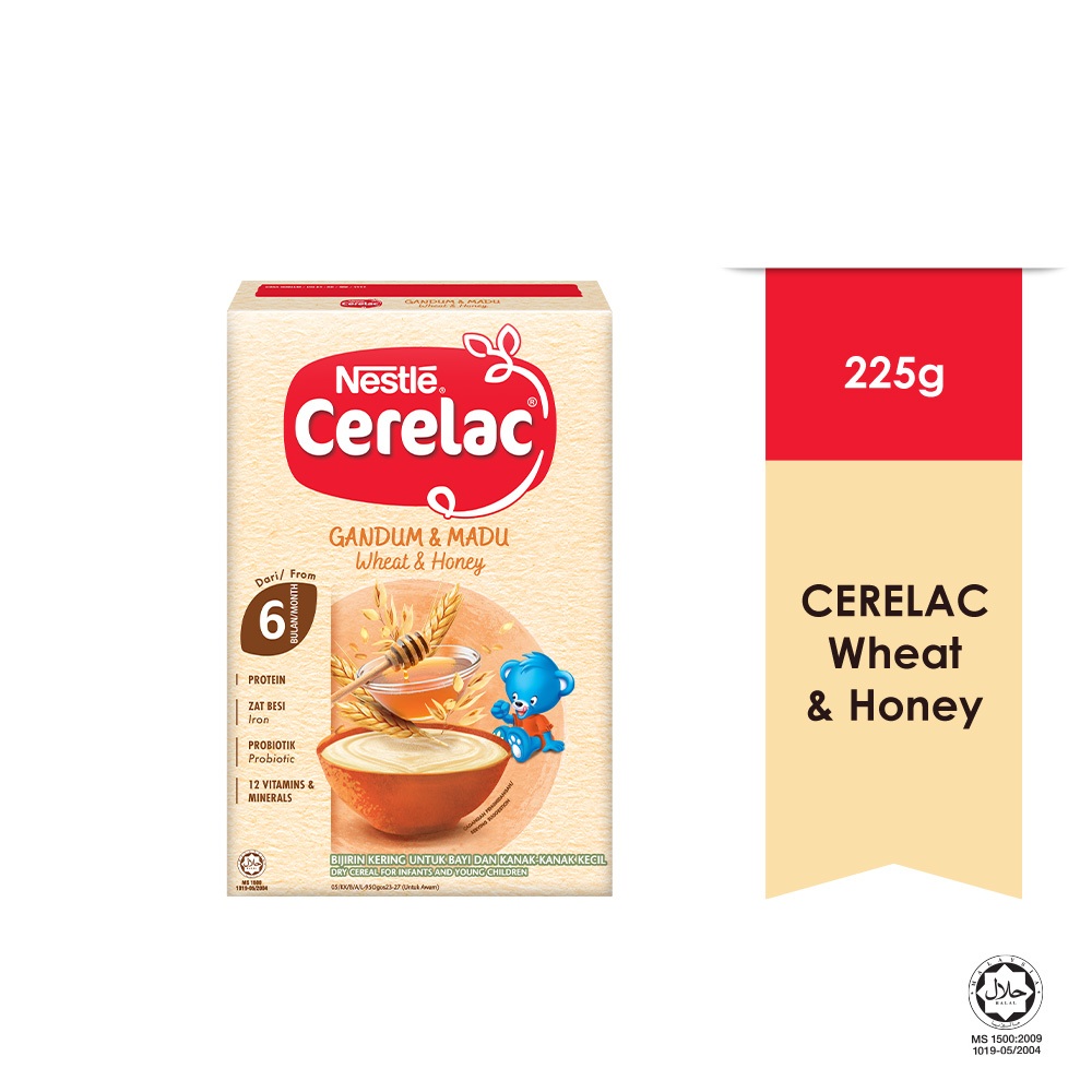 NESTLÉ CERELAC Wheat & Honey Infant Cereal Box Pack 225g Bundle 1/2 ...