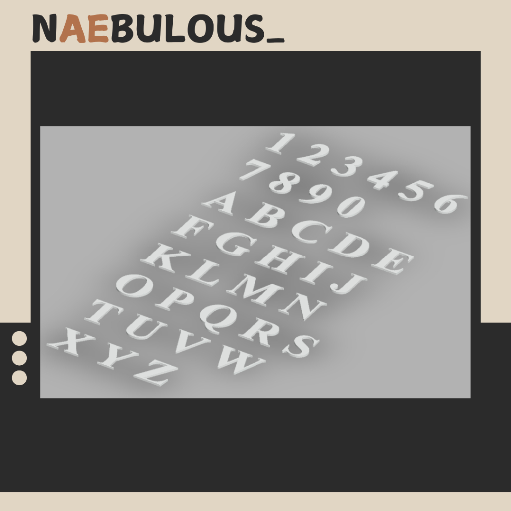 H5-10cm Alphabet White ABC Putih Letter Box Huruf Hiasan Dinding Décor ...