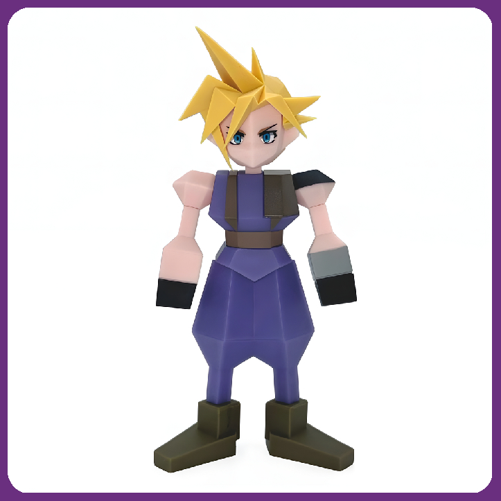 [PRE-ORDER] Final Fantasy VII Polygon Soft Vinyl Cloud Strife | Shopee ...