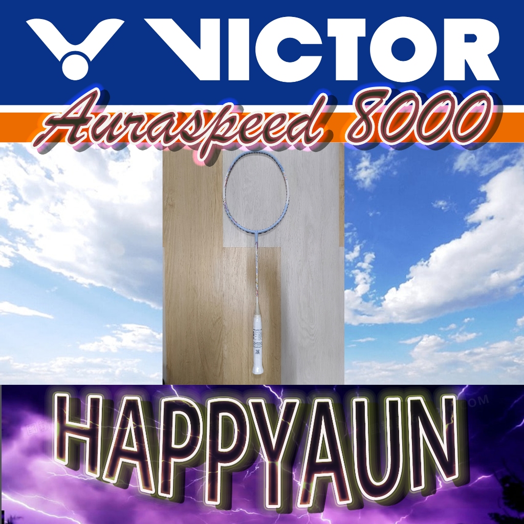 VICTOR AURASPEED 8000 BADMINTON RACKET (FREE STRING GRIP) | Shopee Malaysia