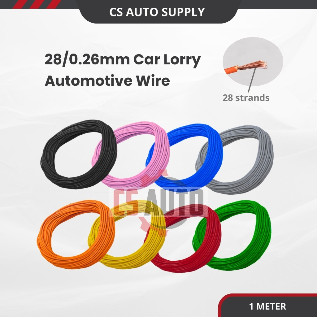 1 meter 100% Copper 28/0.26mm Car Lorry Automotive Wire Cable Wayar ...