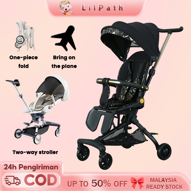 COD Baby Stroller Foldable 2 Way 4 wheels Ultra lightweight Foldable ...