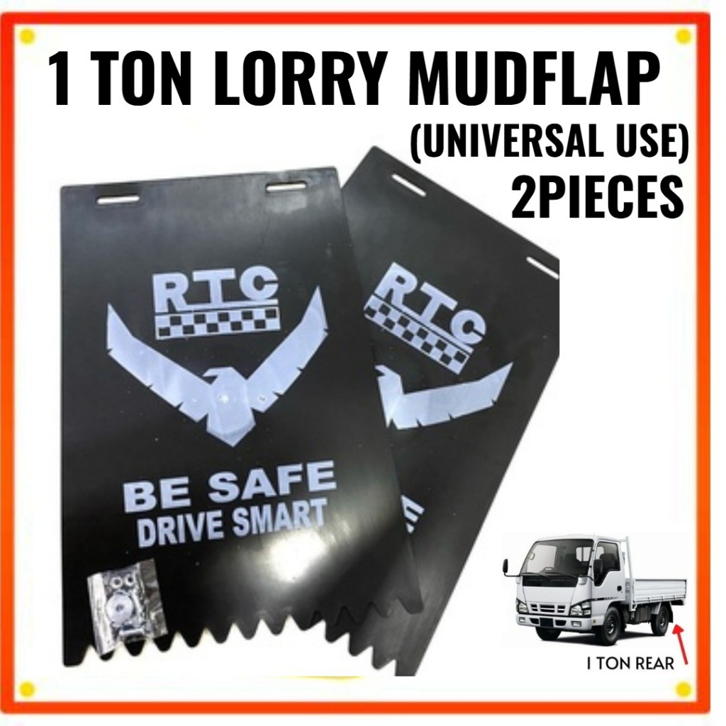 UNIVERSAL LORRY TRUCK VAN 1 TON RUBBER TAYAR COVER MUDFLAP MUDGUARD ...