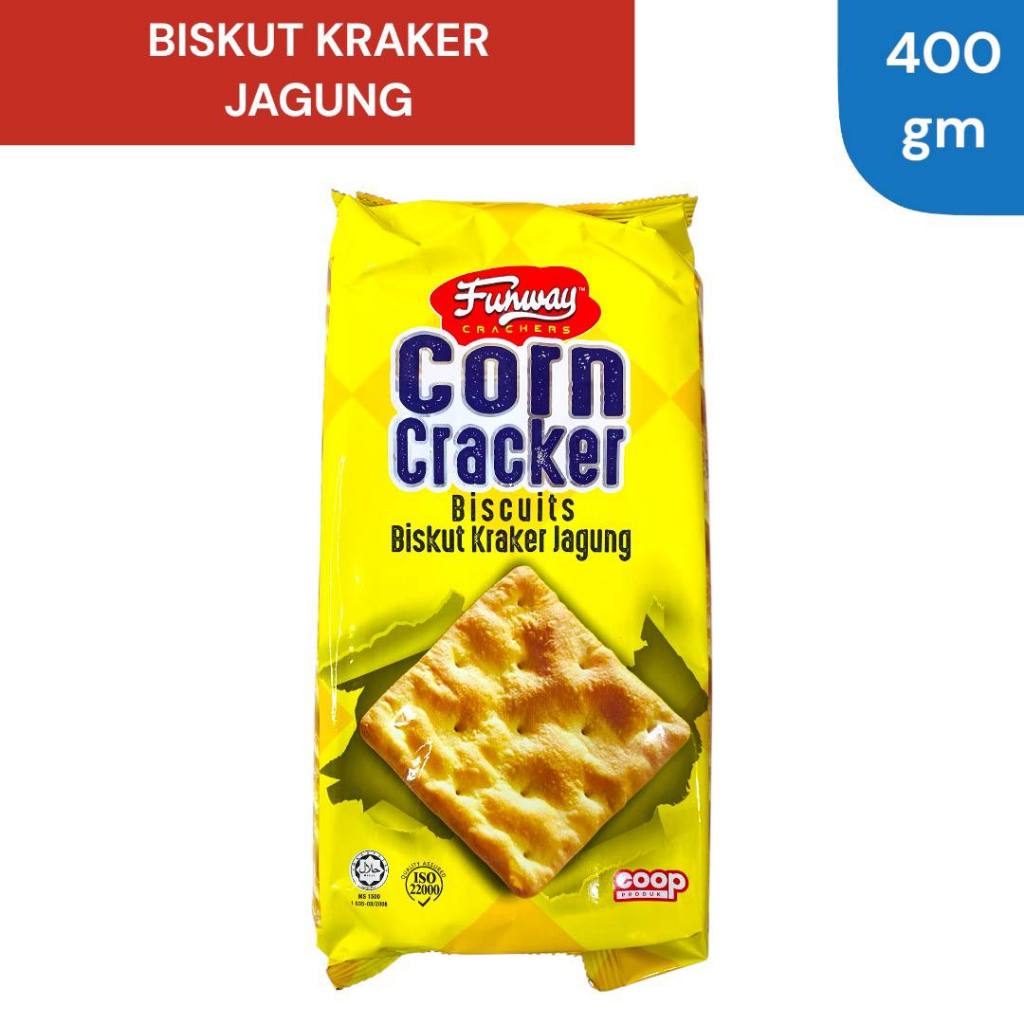 Biskut kraker jagung/Corn cracker biscuits/Funway crackers/Produk coop ...