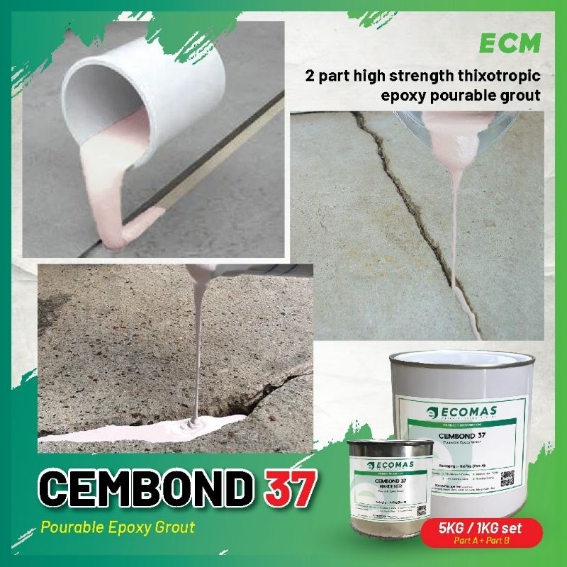 CEMBOND 37 (1KG SET) 2-PART, HIGH FLOW, POURABLE EPOXY GROUT FOR FILING ...