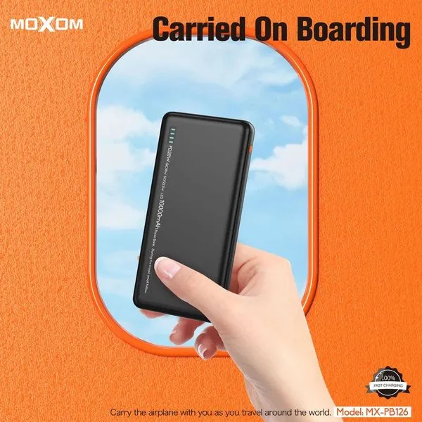 POWERBANK ~ MOXOM MX-PB126 FAST CHARGING 10000MAH PD 20W + QC 18W + SCP 22.5W TYPE-C+USB WITH ...