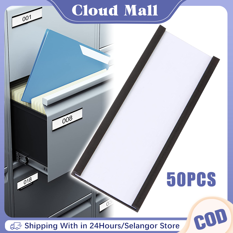 50Pcs Magnetic Label Holders C Channel File Cabinet Labels with Data ...