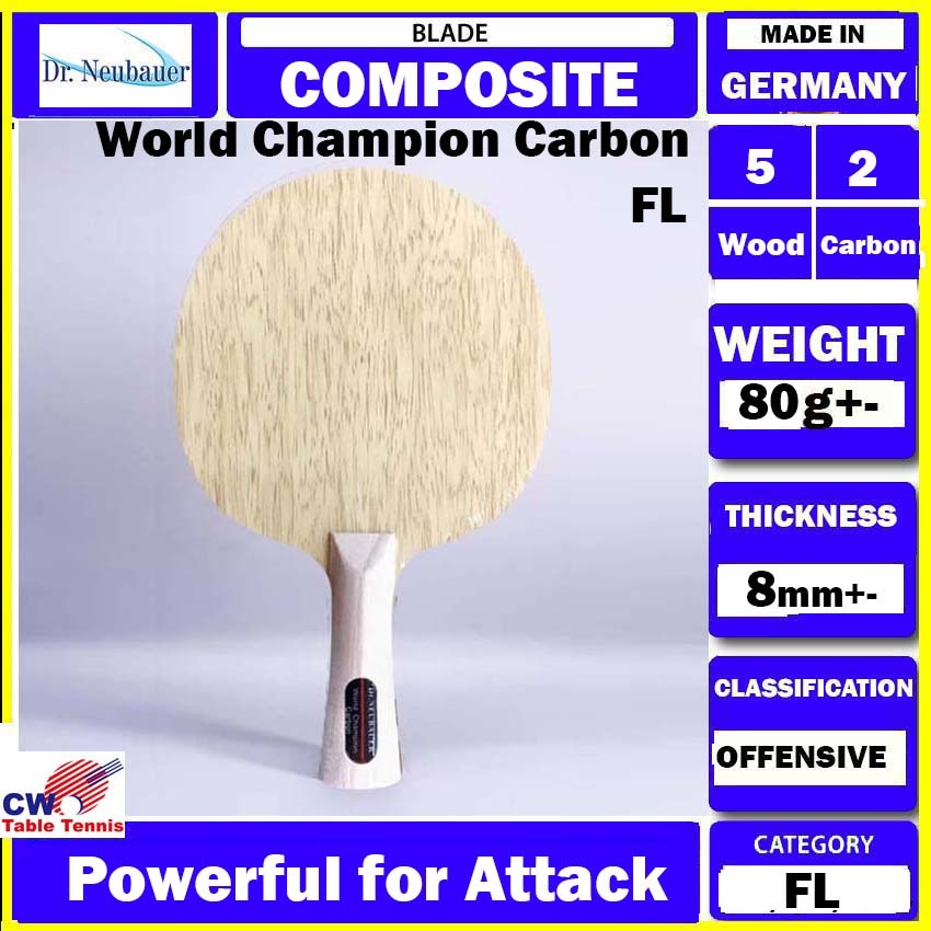 Dr.Neubauer World Champion Carbon Table Tennis Blade Ping Pong Kayu ...