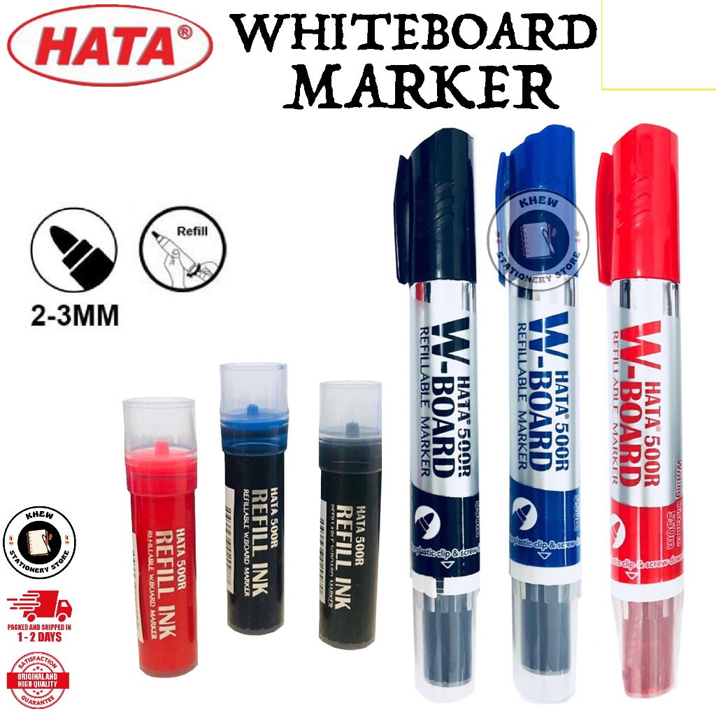 HATA REFILLABLE WHITEBOARD MARKER / REFILL INK 500R (READY STOCK ...