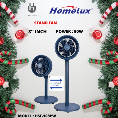 HOMELUX (SIRIM) HSF-108PW Powerful 2 in 1 Stand Fan 18”/Adjustable ...