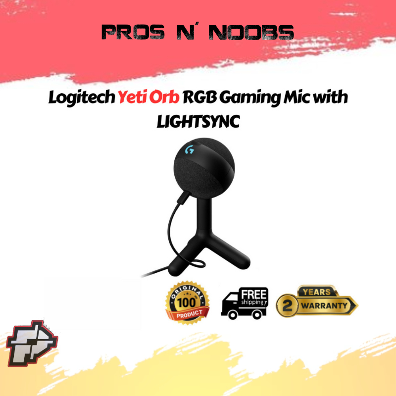 Logitech G Yeti Orb Condenser RGB Gaming Microphone with LIGHTSYNC, USB ...