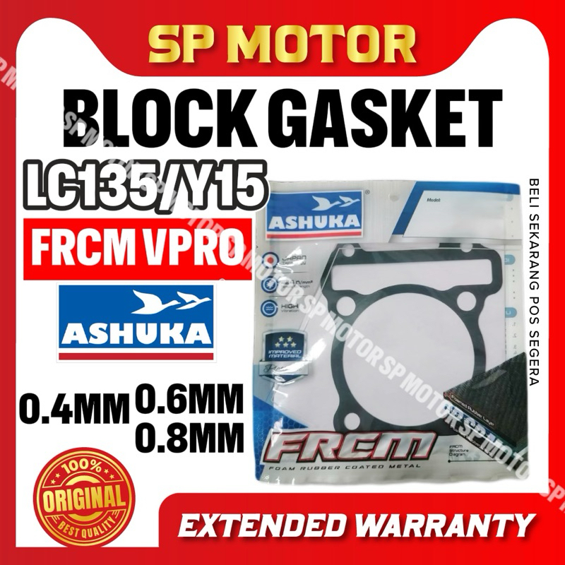 YAMAHA LC135 / Y15 BLOCK GASKET FRCM V PRO VPRO BESI 0.4MM 0.6MM 0.8MM ...
