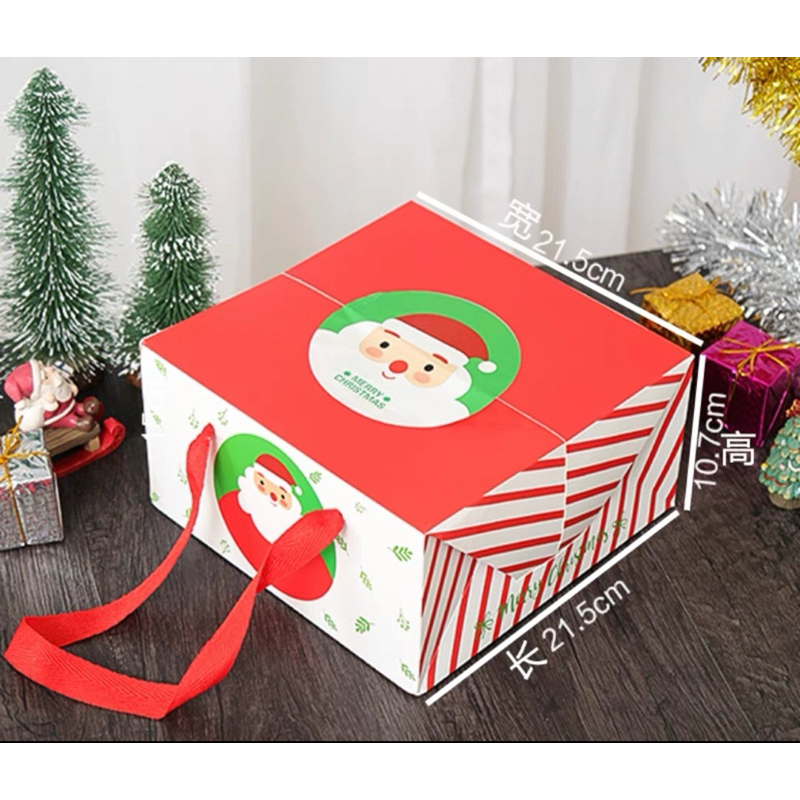 Merry Christmas Fruit Cake Box Santa 圣诞节蛋糕盒 | Shopee Malaysia