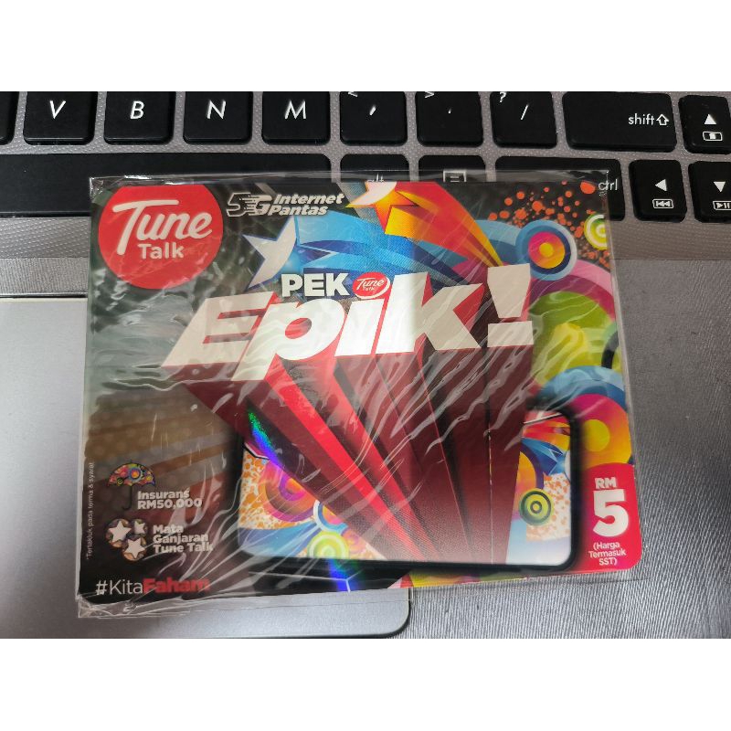 Tune Talk Sim Card Epic Prepaid PLAN UNLIMITED DATA Dan CALL (SELF ...