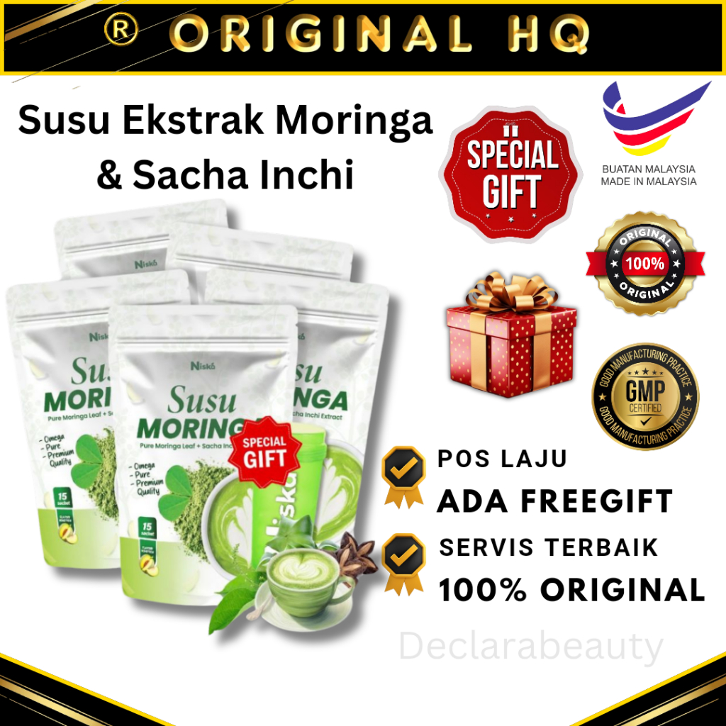 [🔥ORIGINAL HQ] NISKA SUSU MORINGA MORINGA DAN SACHA INCHI | Shopee Malaysia