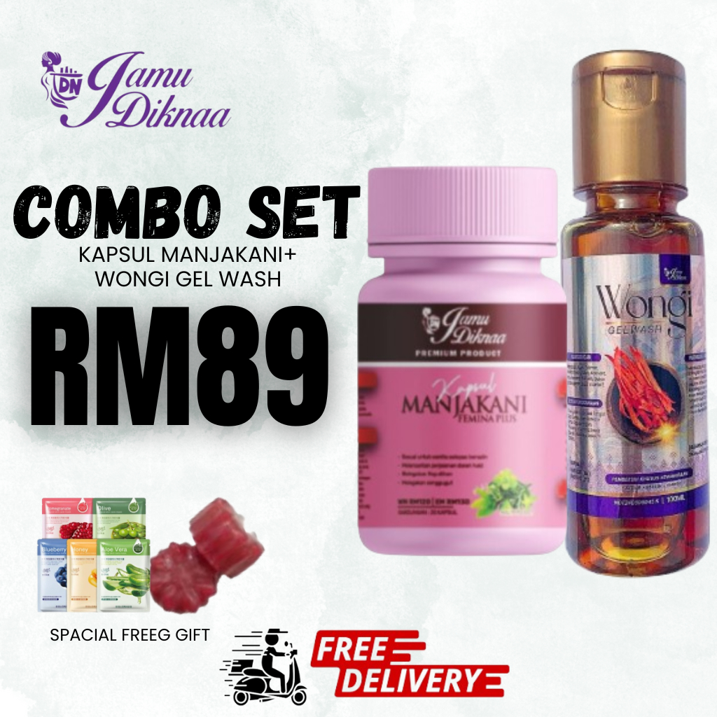 [COMBO SET] Jamu manjakani+wongi gel by dikna,kesan seawal 3 hari ...