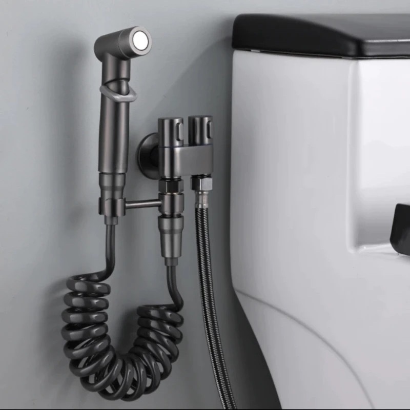 Wall Mounted Toilet Bidet Sprayer Set With Hose, Handheld Hand Sprayer ...