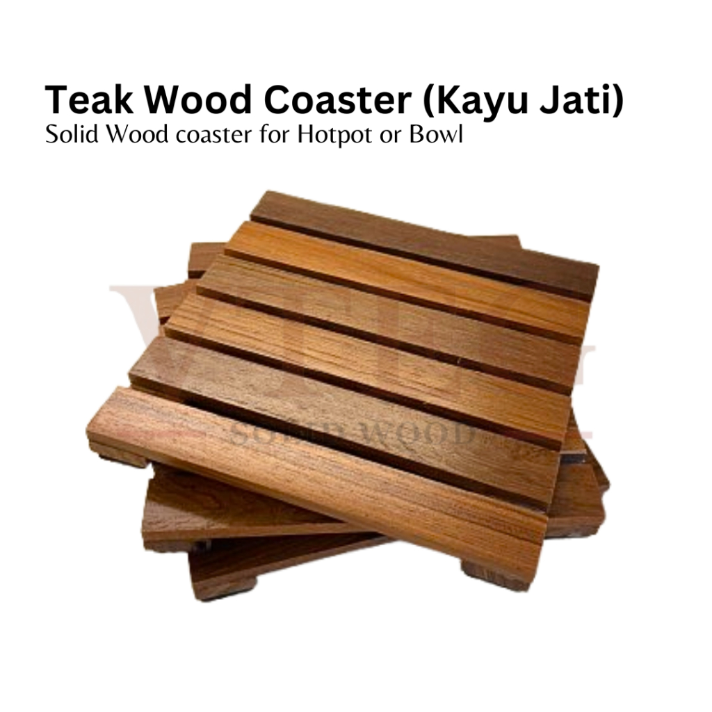 Wooden Coaster Teak Wood board Hot Pot Coaster Kayu Jati Coaster ...