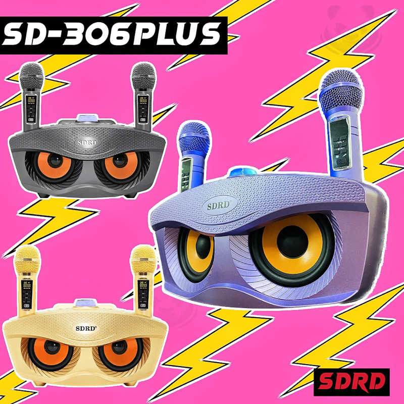 [ SDRD ] SD-306 Plus Speaker BURUNG HANTU Karaoke Bluetooth Super Bass 15W x2 + 2 Mic Tanpa ...