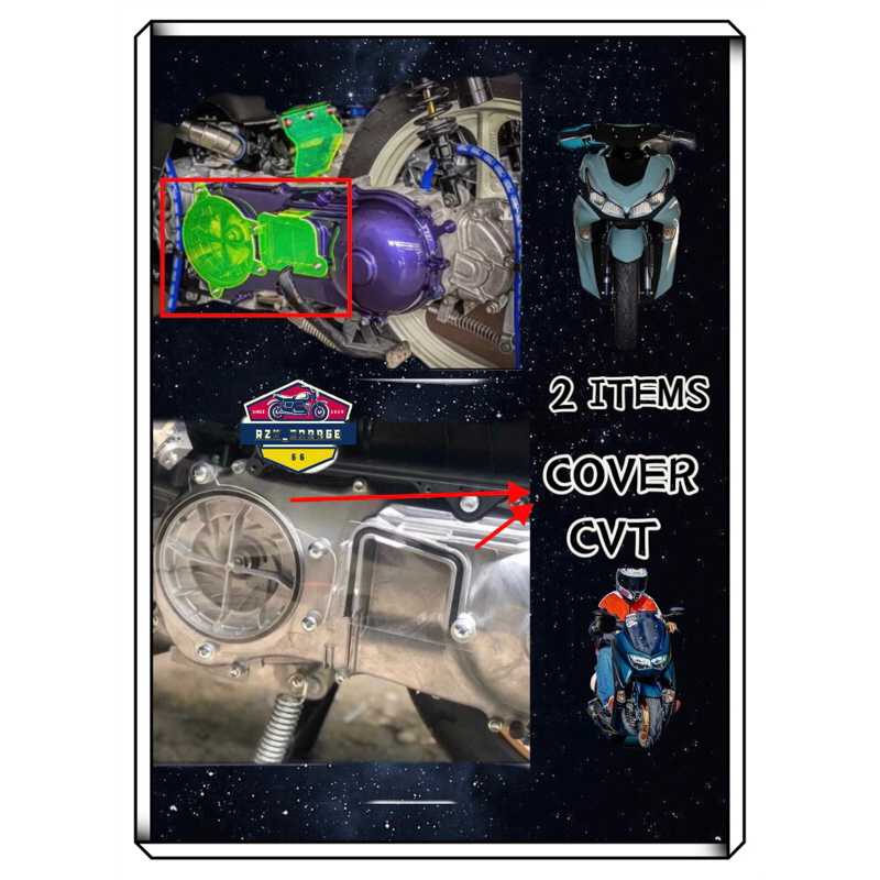NVX V1 V2 & NMAX V2 COVER CVT TRANSPARENT CLEAR TEDAL PAPAN CVT 3MM ...