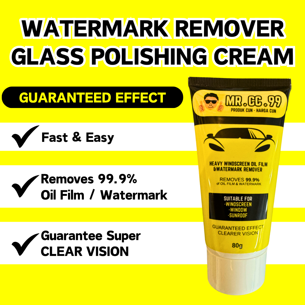 𝐍𝐄𝐖 Watermark Remover Windscreen Polishing Cream Krim Penggilap Cermin ...