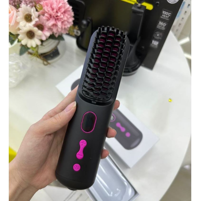 Hair Straightening Comb / Wireless Charging Negative Ion Hair ...