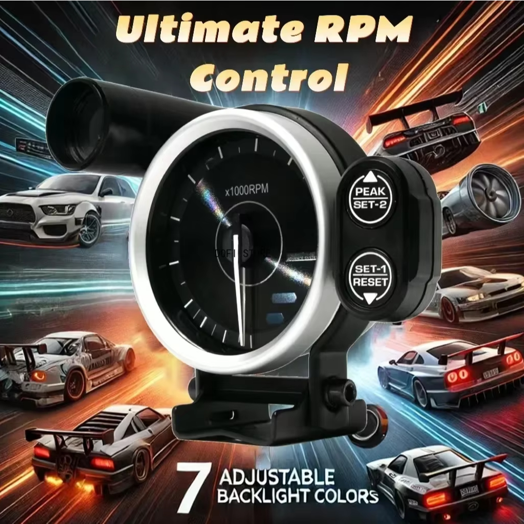 Real-Time Response Simracing Game Car Tachometer 11000 RPM 7-Color ...