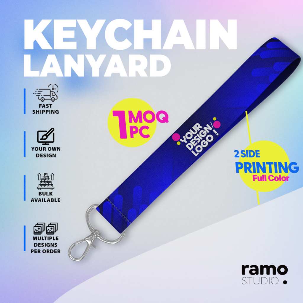 (Fast shipping) Mini Keychain Lanyard Custom Design Full Color Printed ...