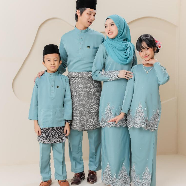 [SMOKE BLUE] SET FAMILY UMAIRA | RAYA 2025 | HABIBI BOUTIQUE | Shopee ...