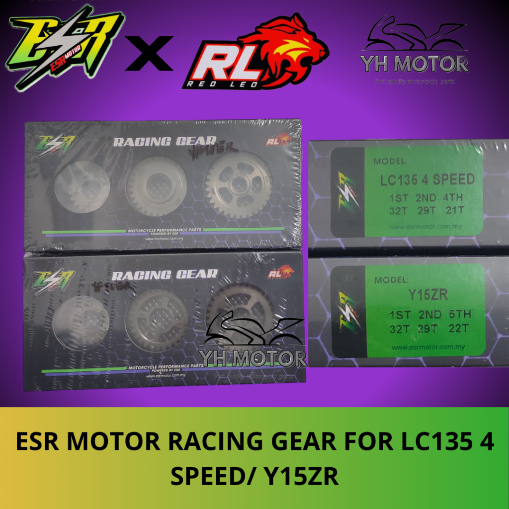 ESR MOTOR RACING GEAR FOR LC135 4 SPEED/ Y15ZR ORIGINAL ESR 100% ...