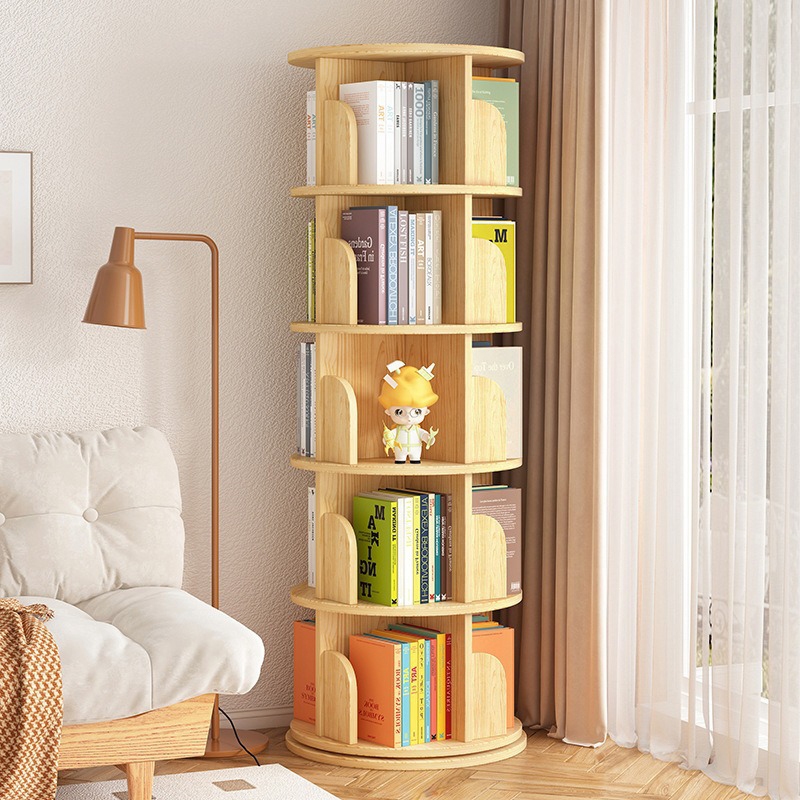 Rotating Bookshelf 360 Display Kids Bookcase Storage Rack Rak Buku Berputar Berpusing 360 旋转书架 ...