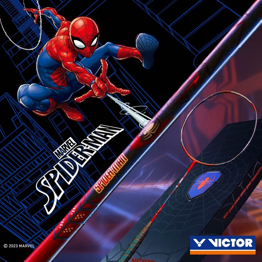 VICTOR x SPIDER-MAN Badminton Racket Gift Set Collection | Shopee Malaysia