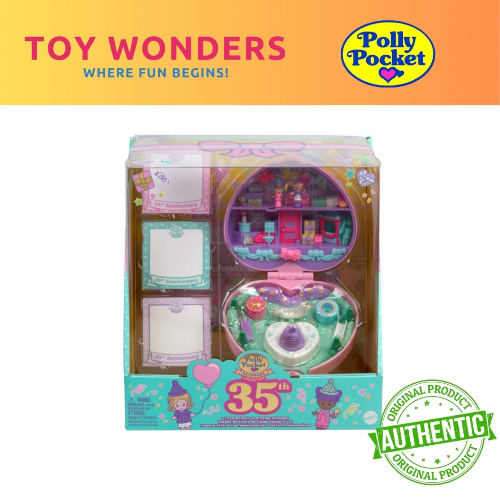 Polly Pocket 35th Birthday Partytime Compact, Stamper Collector ...