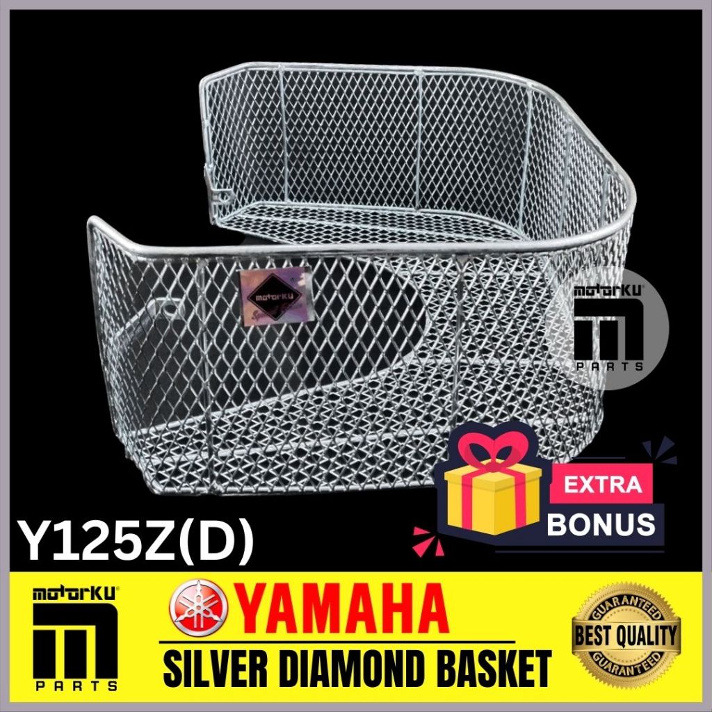 YAMAHA MOTORKU Silver Diamond Basket Classic Collection Series Bakul ...