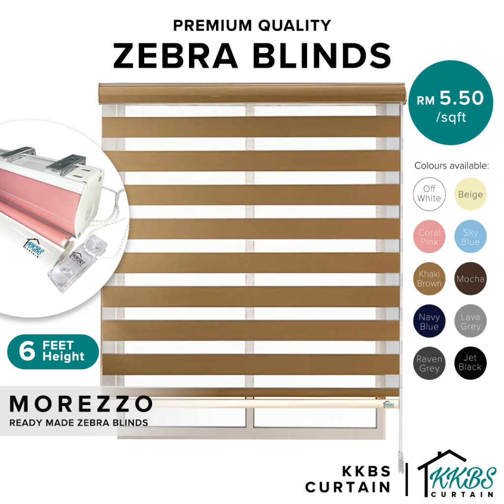 KKBS CURTAIN Morezzo Zebra Blinds Set Lengkap (Morezzo Zebra Blinds ...