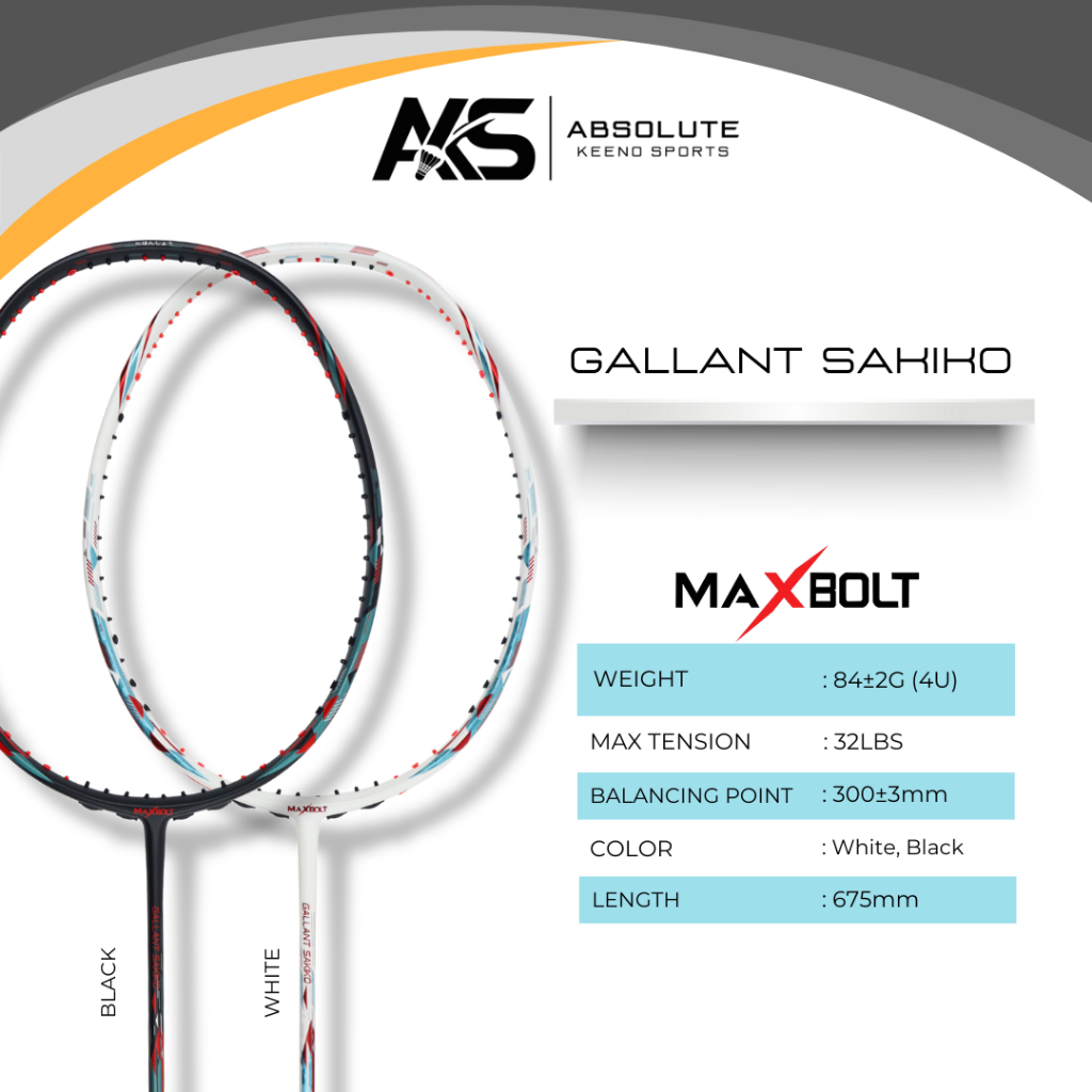 Maxbolt Gallant Sakiko Badminton Racket | Shopee Malaysia