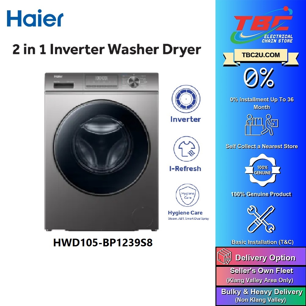 [New] Haier 15kg Super Inverter Front Load Washing Machine / Washer ...