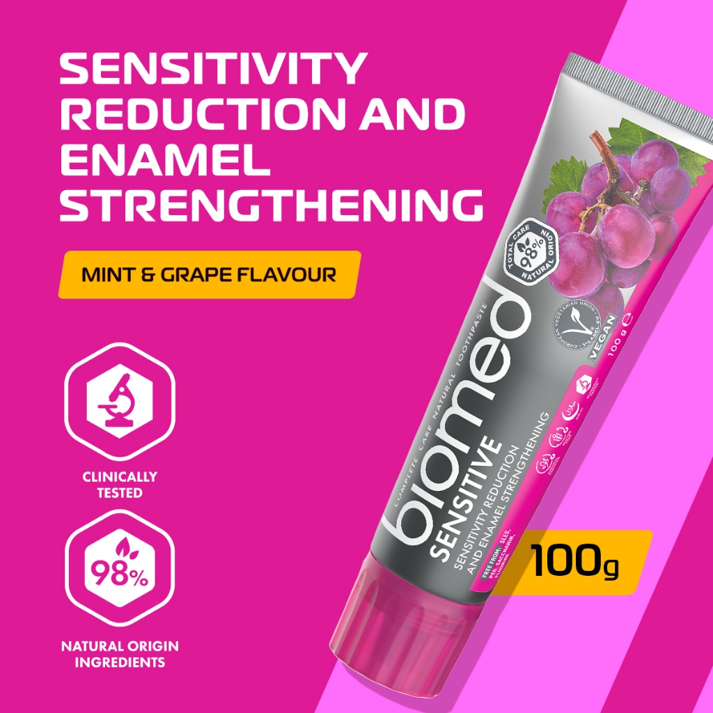 Biomed Natural Toothpaste Sensitive For sensitive reduction,敏感牙齿 | Ubat ...