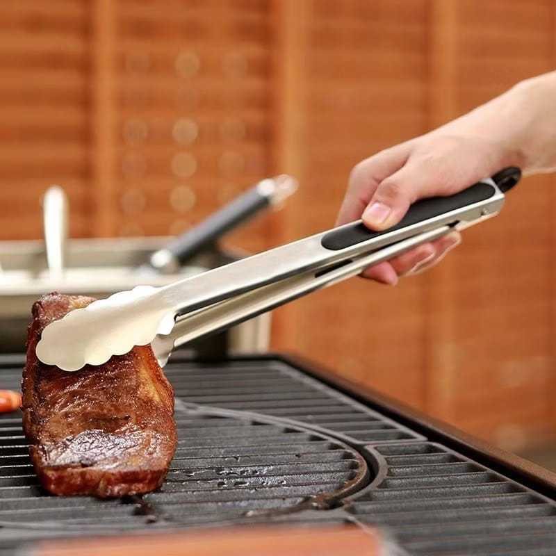 Stainless Steel BBQ Food Tong / Penyepit Makanan, Stainless steel ...